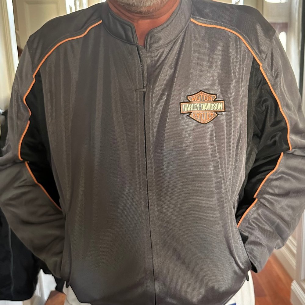 Harley Davidson Motorcycle Heavy Mesh Grey Racing Jac… - Gem